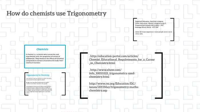 How do chemists use Trigonometry by kylie warlow on Prezi