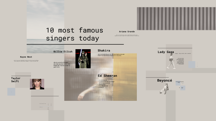 10 most famous singers today by nika m on Prezi
