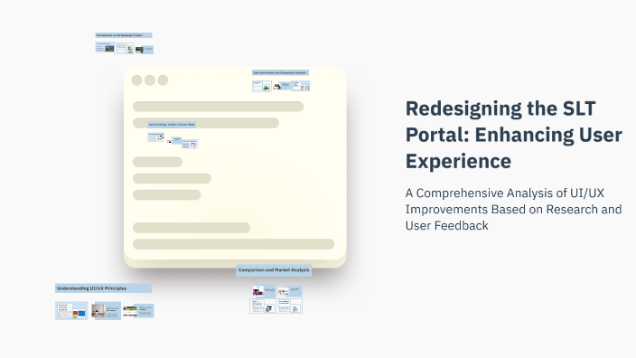 Redesigning the SLT Portal: Enhancing User Experience by Thusheera ...