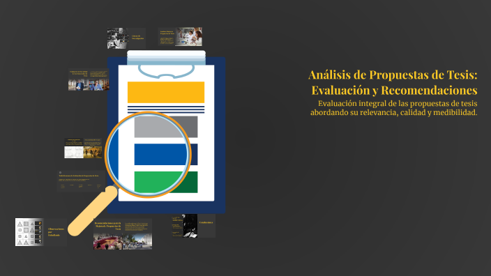 Análisis de Propuestas de Tesis: Evaluación y Recomendaciones by FRANK ...