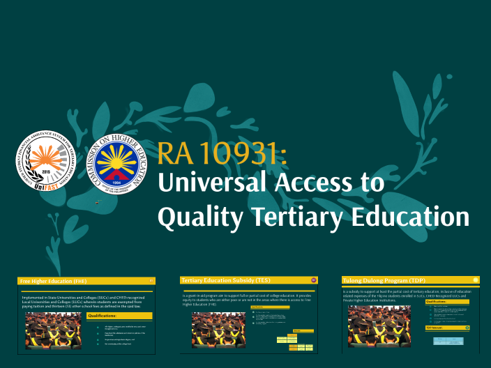 RA 10931: Scholarship Programs by Kathryn Beatriz de Leon on Prezi