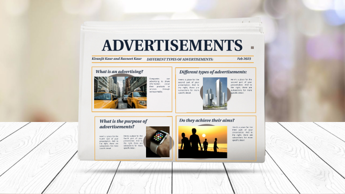 DIFFERENT TYPES OF ADVERTISEMENTS by Ravneet Kaur on Prezi