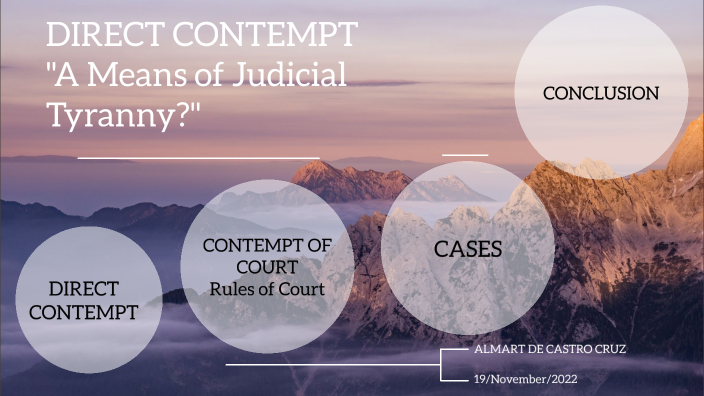Direct Contempt by almart cruz on Prezi