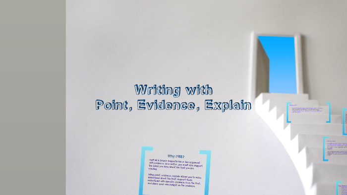 Point, Evidence, Explanation by Chris Patton on Prezi