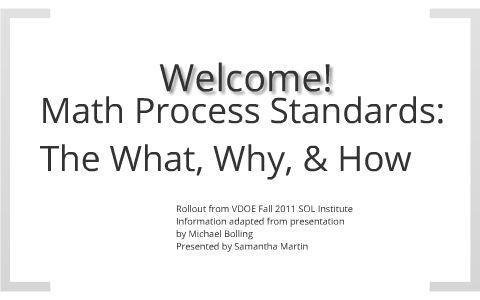 Math Process Standards by Samantha Martin on Prezi