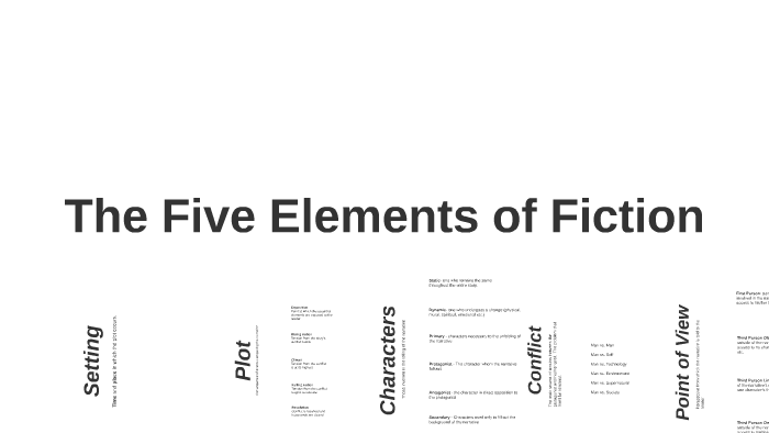 The Five Elements of Fiction by Greg Smith on Prezi