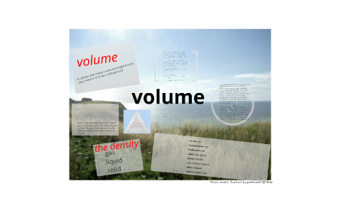 volume by garrett alston on Prezi