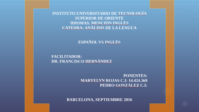 La influencia mutua entre el Inglés y el Español by Pedro Gonzalez Ruiz