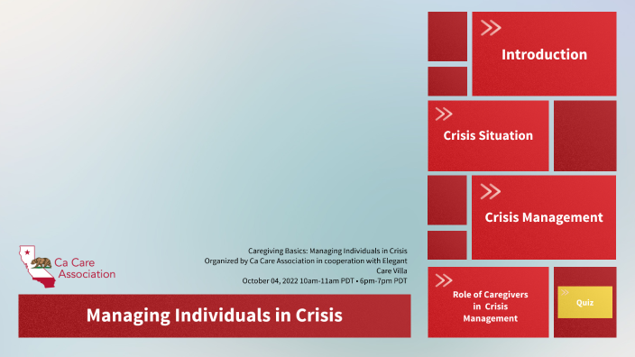 Managing Individuals in Crisis by Community Outreach on Prezi