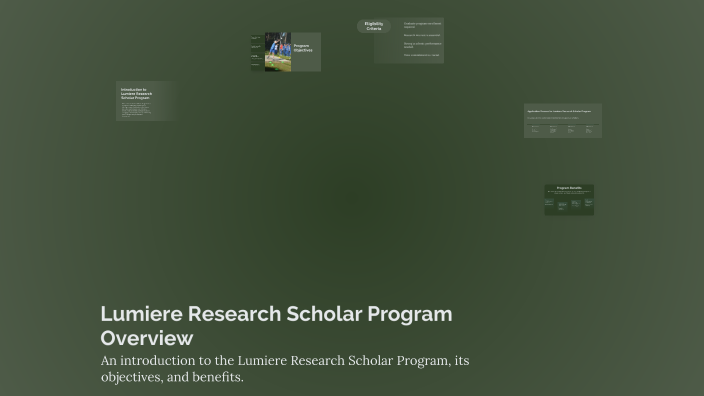 Lumiere Research Scholar Program Overview by Muhammaddiyor Inomjonov on ...