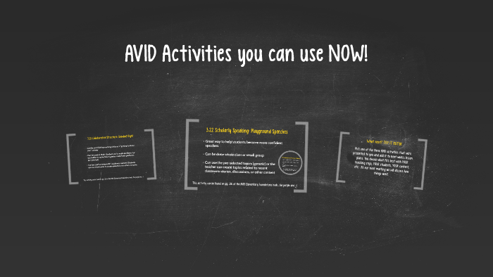 AVID Activities you can use NOW! by Jessica Ely on Prezi