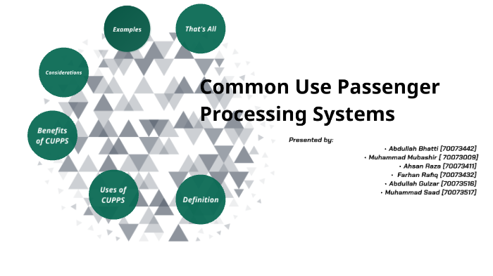 Common Use Passenger Processing Systems by Muhammad Mubashir Quadri on ...