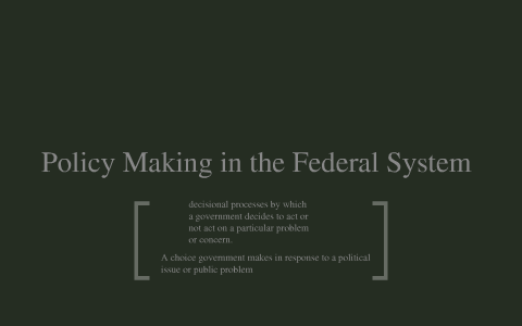 Public Policy: Policy Making in Federal System by Allyson Colangelo on ...