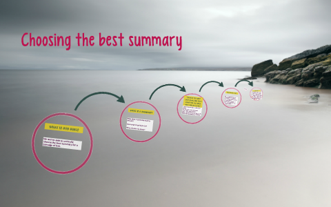 Choosing the best summary by Stephanie Vail on Prezi