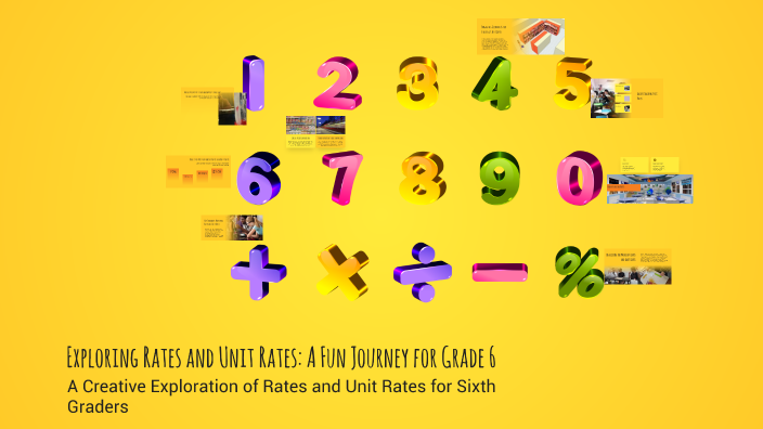 Exploring Rates and Unit Rates: A Fun Journey for Grade 6 by Archana ...