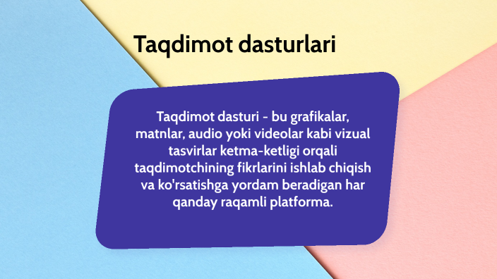 Taqdimot dasturlari by Shahzoda Halimova on Prezi