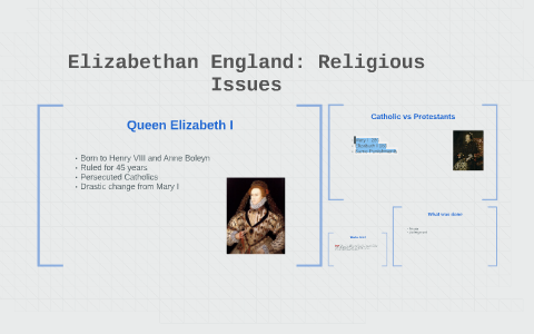 Elizabethan England: Religious Issues by Will Mayer on Prezi