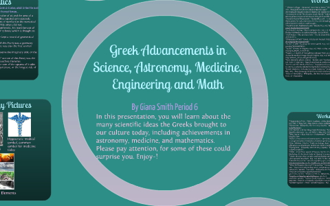Greek Advancements in Science, Astronomy, Medicine, Engineering and ...
