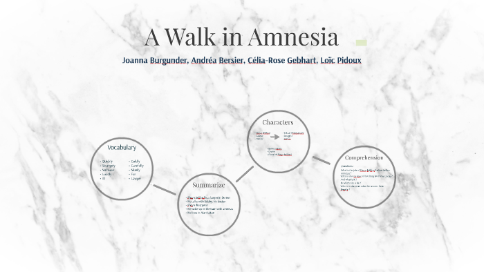 A Walk in Amnesia by Andréa Bersier