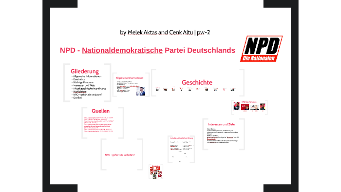 NPD - Nationaldemokratische Partei Deutschlands by melek aktas on Prezi