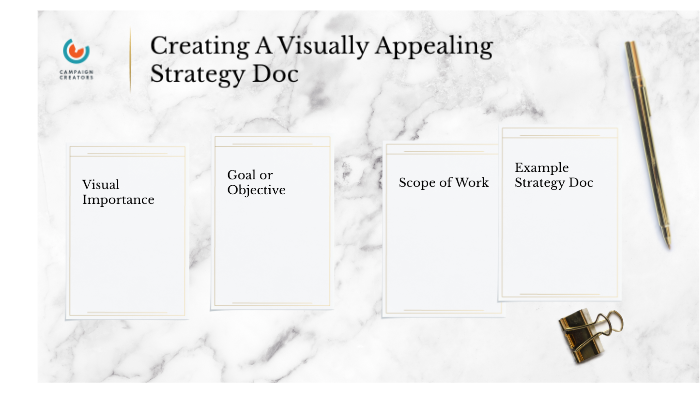Creating A Visually Appealing Strategy Doc by Elika Dizechi on Prezi