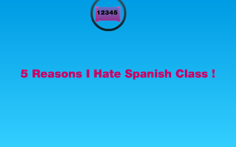 5 ReasonsI Hate Spanish Class ! by stephanie watts on Prezi