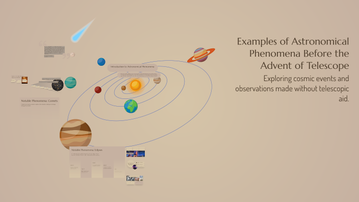 Examples of Astronomical Phenomena Before the Advent of Telescope by ...