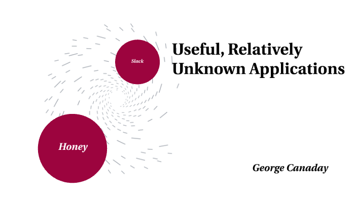 Useful Relatively Unknown Applications by George Canaday on Prezi