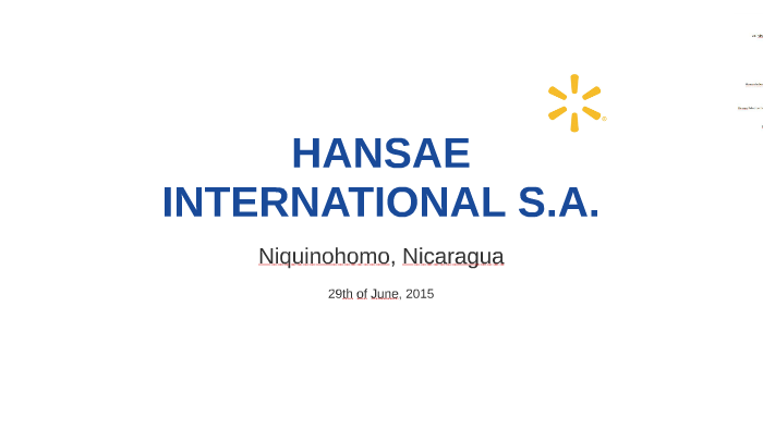 HANSAE INTERNATIONAL S.A. by PETE GIL on Prezi