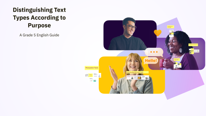Distinguishing Text Types According to Purpose by angeline prospero on ...