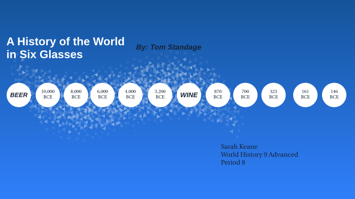 history of the world in 6 glasses timeline by Sarah Keane on Prezi
