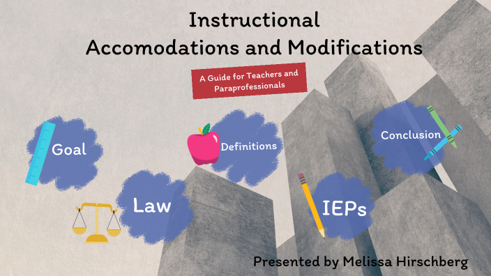 Instructional Accommodations and Modifications by Melissa Hirschberg on ...
