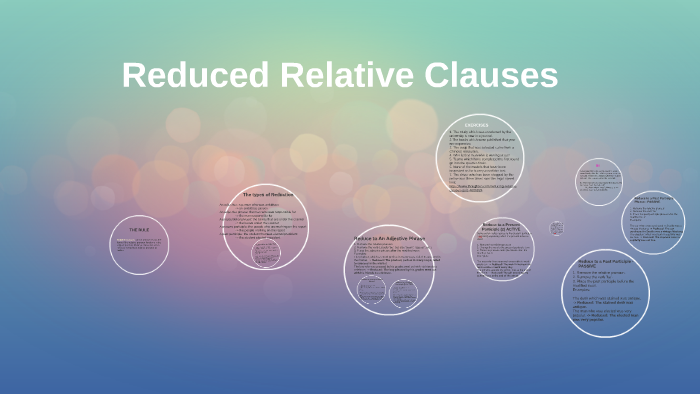 Reduced Relative Clauses by pelin OKYAY on Prezi
