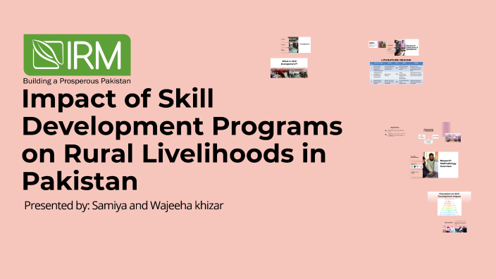 Impact of Skill Development Programs on Rural Livelihoods in Pakistan ...