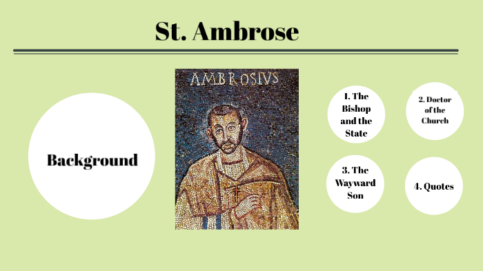 Timeline: St. Ambrose by Jennifer Eburuoh on Prezi