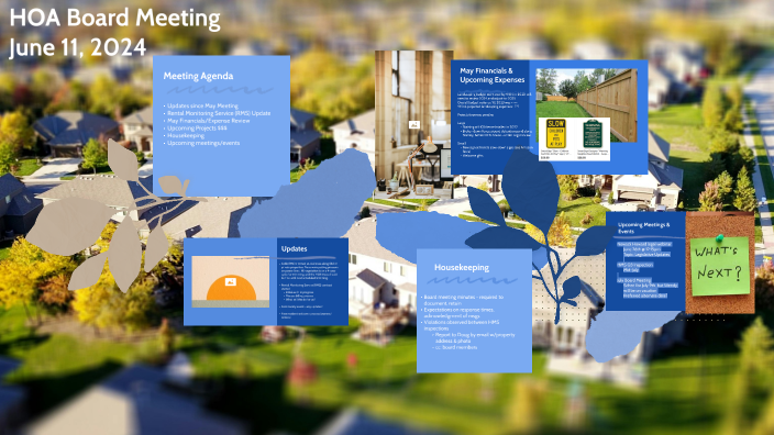 HOA Board Meeting June 2024 by Wendy Greer on Prezi