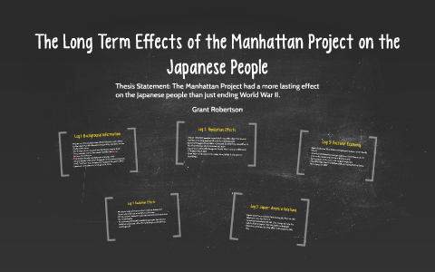 The Long Term Effects of the Manhattan Project on the Japanese People ...