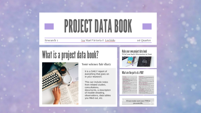 PROJECT DATA BOOK by Iza Lechido on Prezi