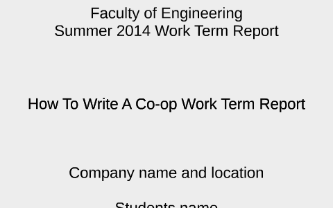 Co-op Work Term Reports by Jonah Boretsky on Prezi