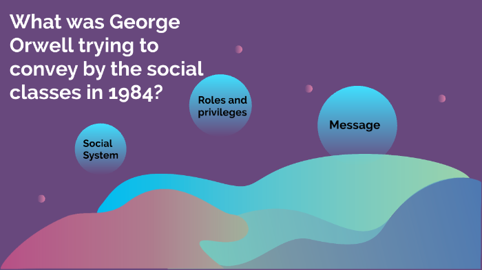 What was George Orwell trying to convey by the system of social classes ...