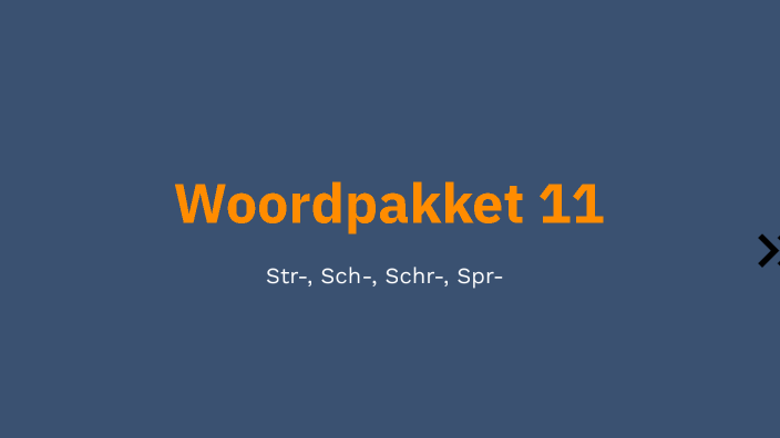 Woordpakket 11 by Alexia Herpol on Prezi