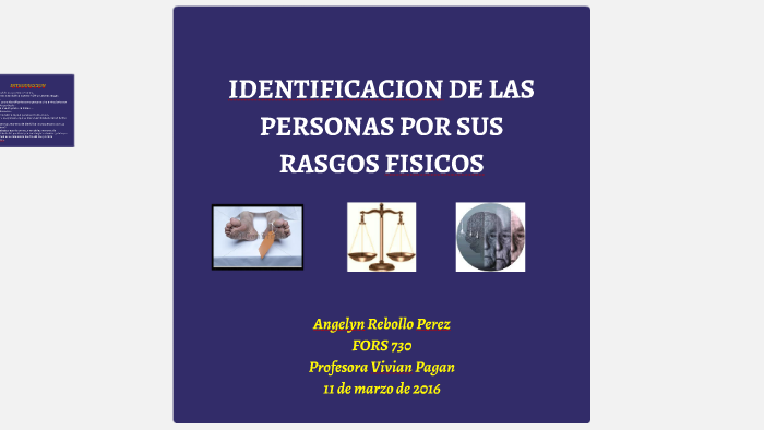 IDENTIFICACION DE LAS PERSONAS POR SUS RASGOS FISICOS by Angelyn ...