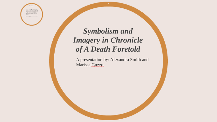 Symbolism and Imagery in Chronicle of a Death Foretold by Alex Smith on ...