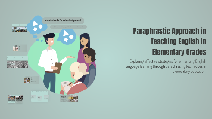 Paraphrastic Approach in Teaching English in Elementary Grades by Ana ...