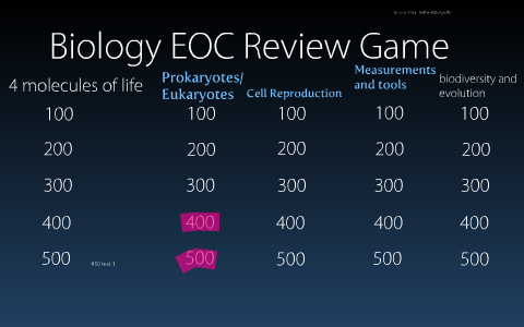 Biology EOC Game review 2 by Adam Taylor