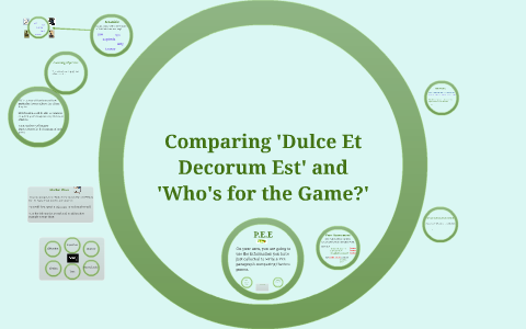 Comparing 'Dulce Et Decorum Est' and by E Hillier on Prezi