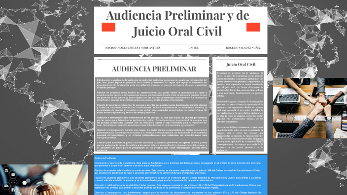 Procedimiento De La Audiencia Preliminar Y De Juicio Oral Civil By