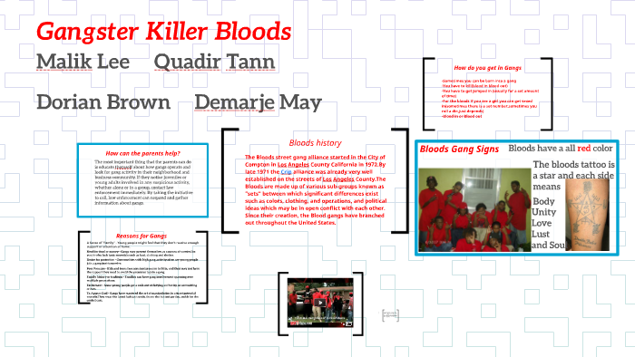 Gangster Killer Bloods by malik lee on Prezi