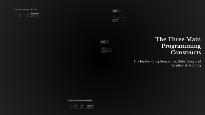 The Three Main Programming Constructs by George Wilson on Prezi