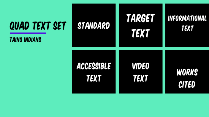 Quad Text Set-Taino Indians by Lyndsey Cogburn on Prezi